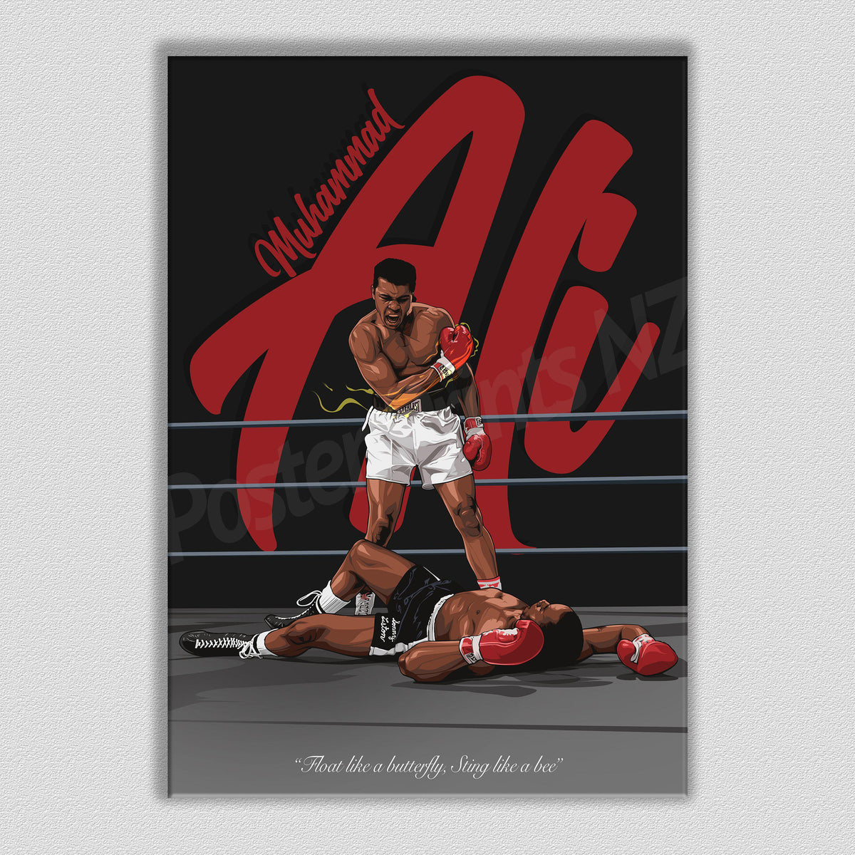 Muhammad Ali Framed Digital Art Canvas – Poster Prints NZ